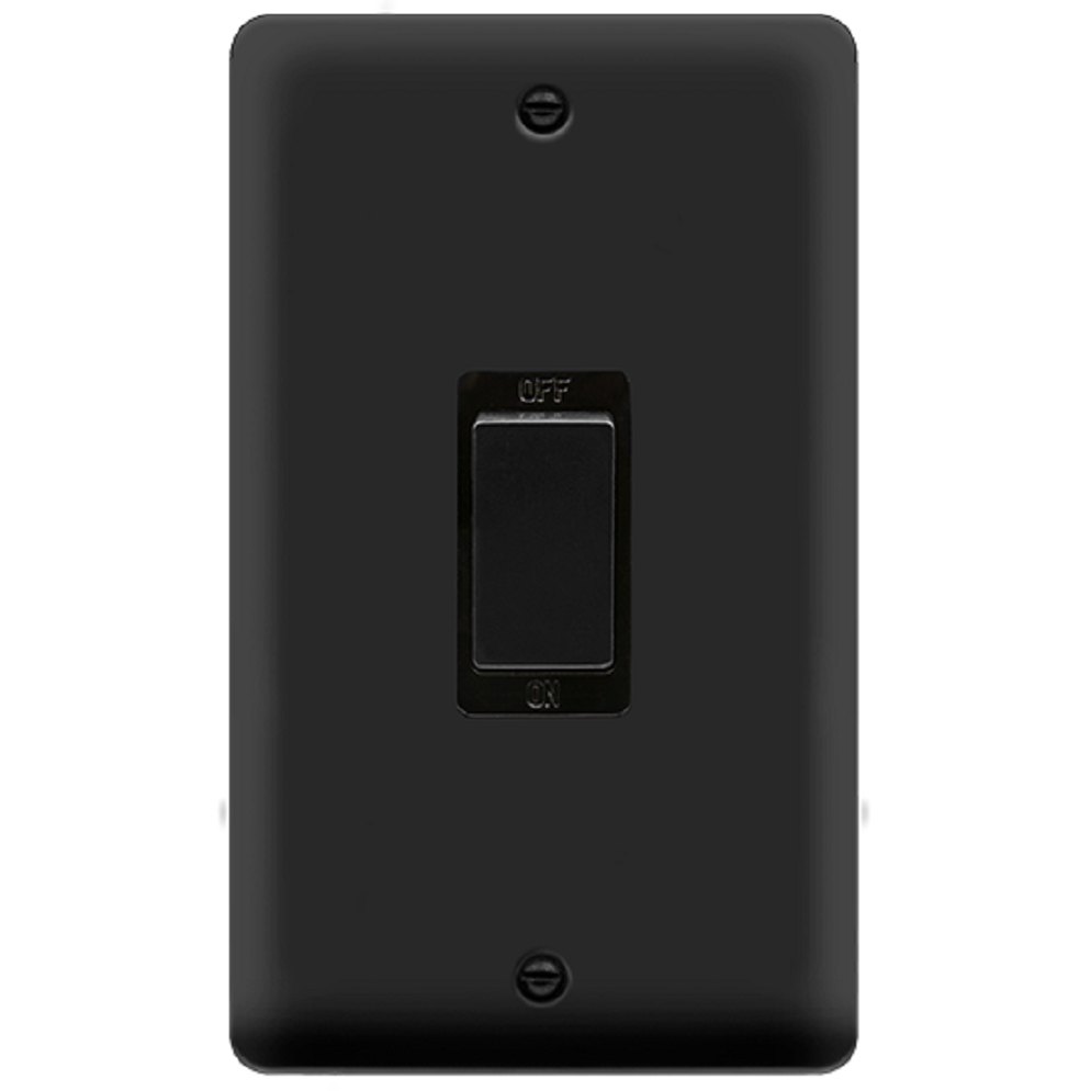 Click Deco Plus Matt Black 45A Cooker Switch DPMB502BK | RS Electrical ...