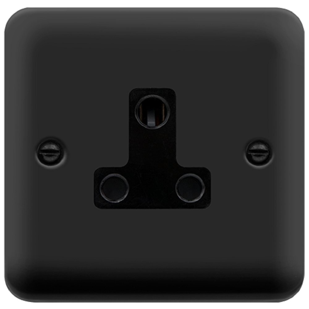 Click Deco Plus Matt Black 5A Unswitched Socket DPMB038BK | RS ...