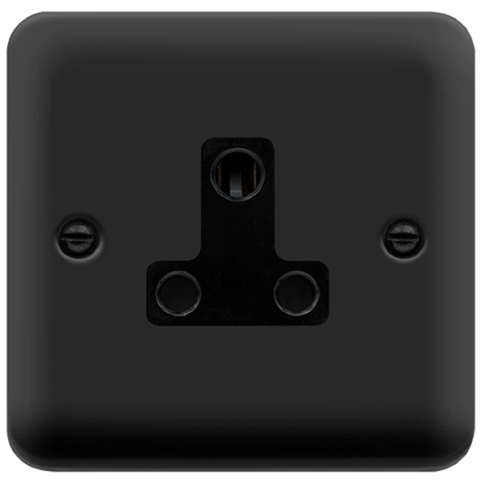 Click Deco Plus Matt Black 5A Unswitched Socket DPMB038BK | RS ...