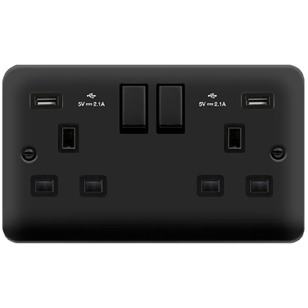 Click Deco Plus Matt Black Switches & Sockets | RS Electrical Supplies