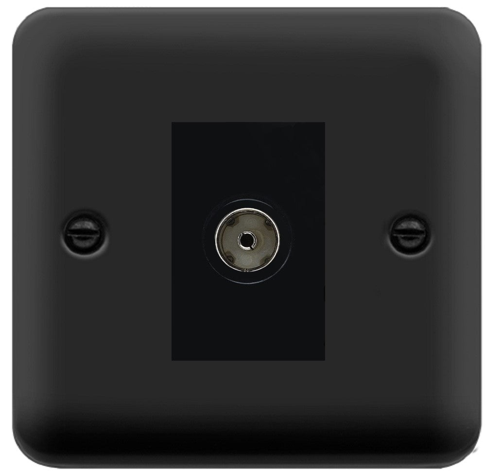 Click Deco Plus Matt Black Isolated TV Socket DPMB158MBK | RS ...