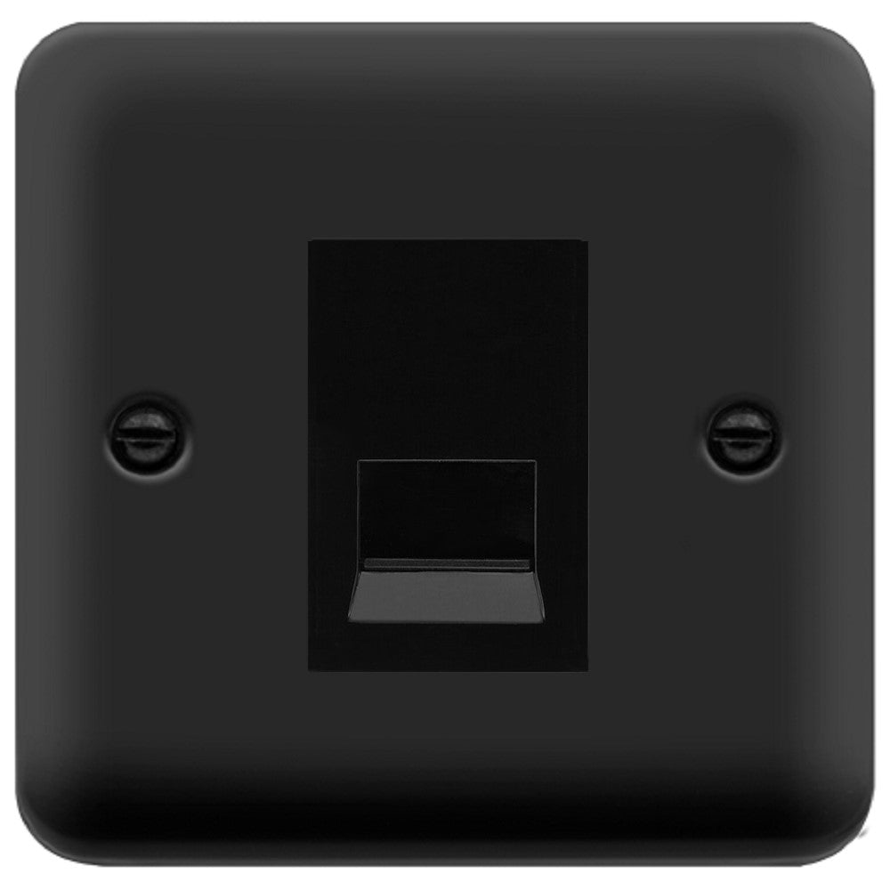Click Deco Plus Matt Black RJ11 Socket DPMB115MBK | RS Electrical Supplies