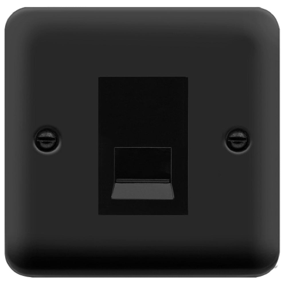 Click Deco Plus Matt Black Slave Telephone Socket DPMB125MBK | RS ...