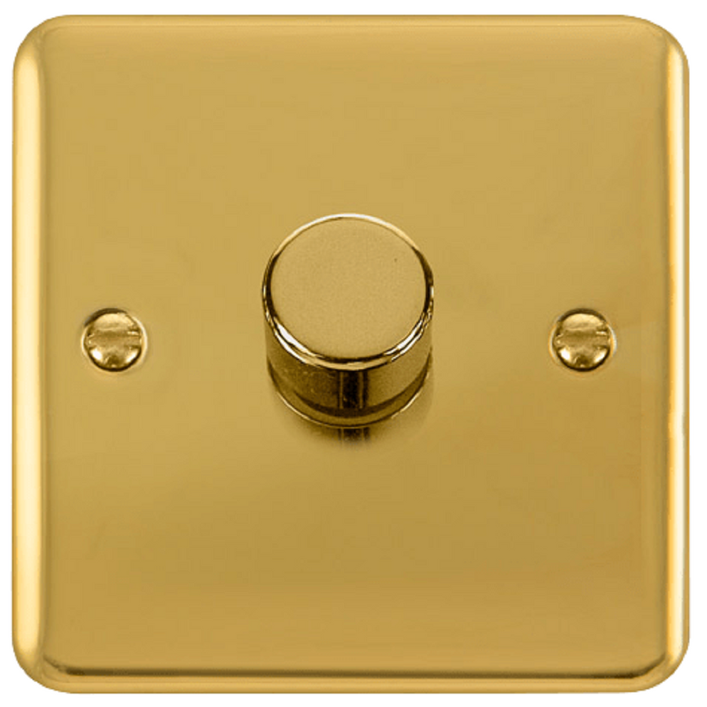 Click Deco Plus Polished Brass 1G LED Dimmer Switch DPBR161 | RS ...