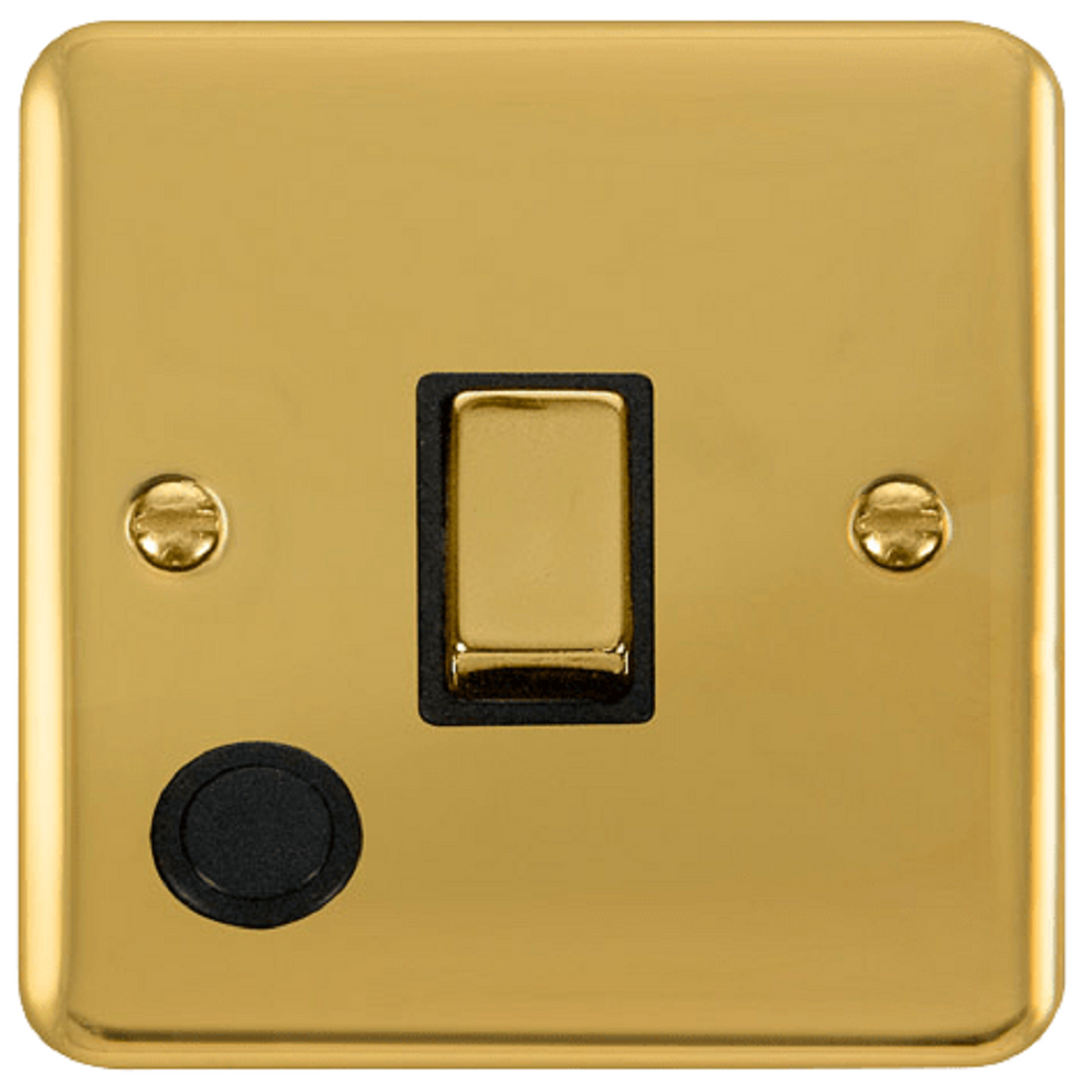 Click Deco Plus Polished Brass 20A Double Pole Switch with Flex ...