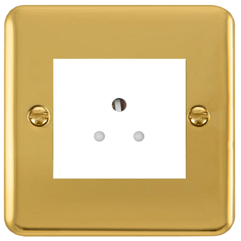 Click Deco Plus Polished Brass 5A Unswitched Socket DPBR038MWH | RS ...
