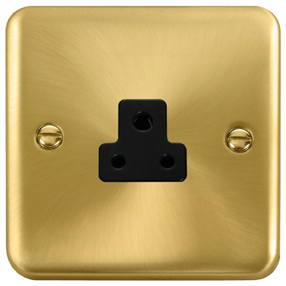 Click Deco Plus Satin Brass 2A Unswitched Socket DPSB039BK | RS ...