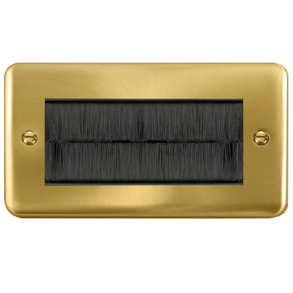 Click Deco Plus Satin Brass 4G Cable Brush Outlet DPSB4BRUSHBK | RS ...