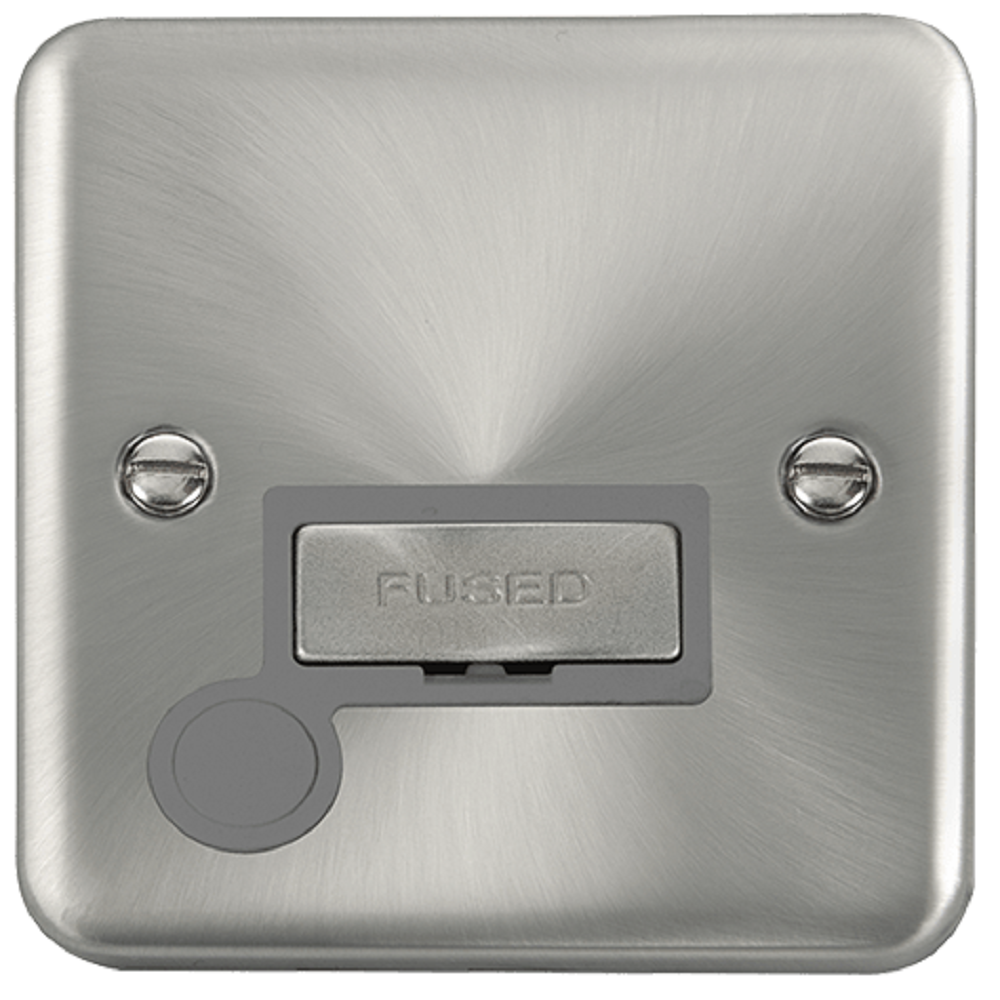 Click Deco Plus Satin Chrome 13A Unswitched Spur with Flex DPSC550GY ...