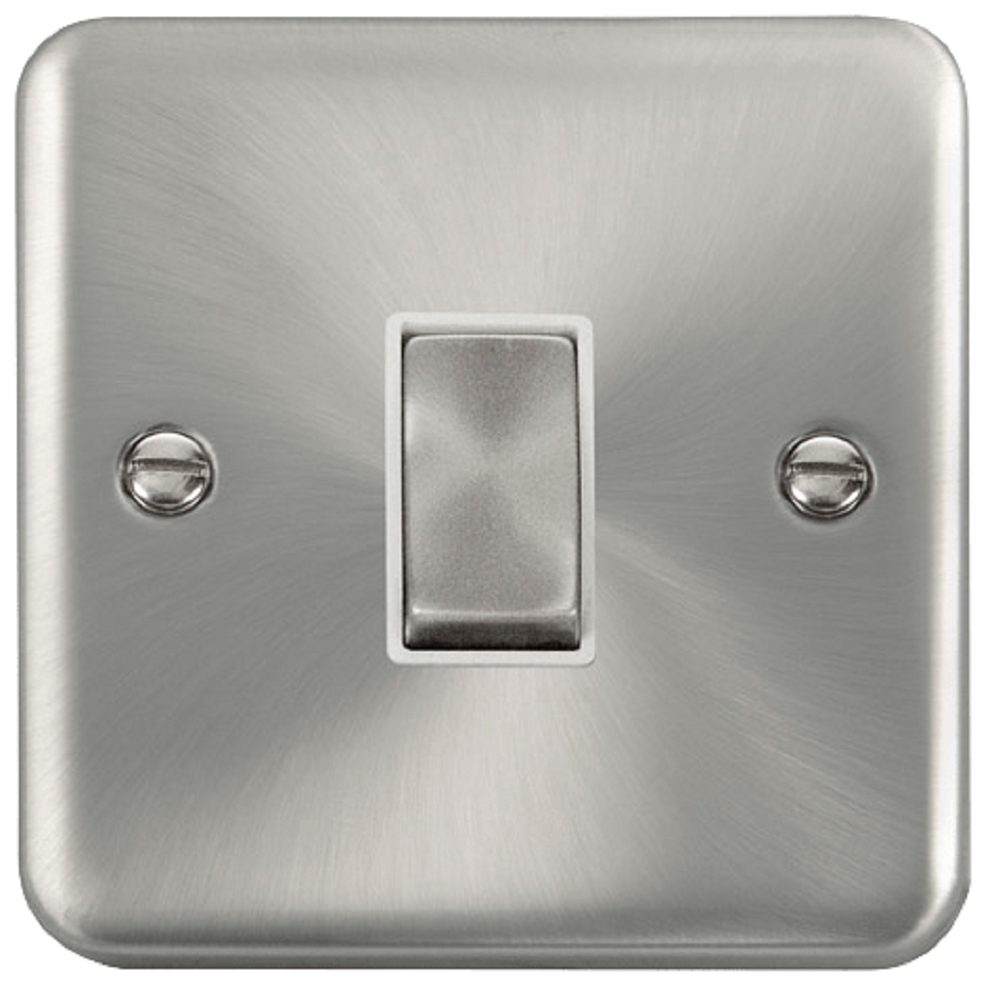 Click Deco Plus Satin Chrome 1G Light Switch DPSC411WH | RS Electrical ...