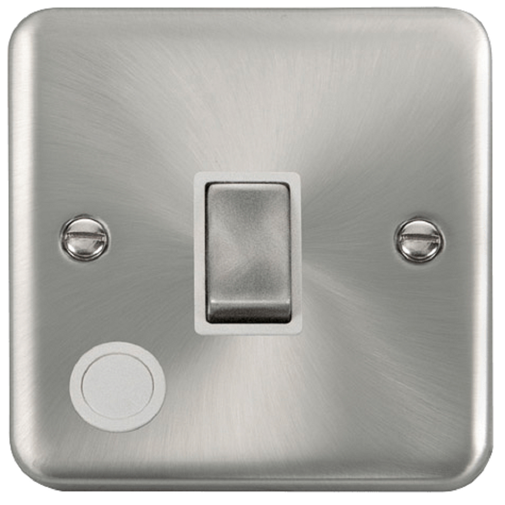 Click Deco Plus Satin Chrome 20A Double Pole Switch with Flex DPSC522WH ...