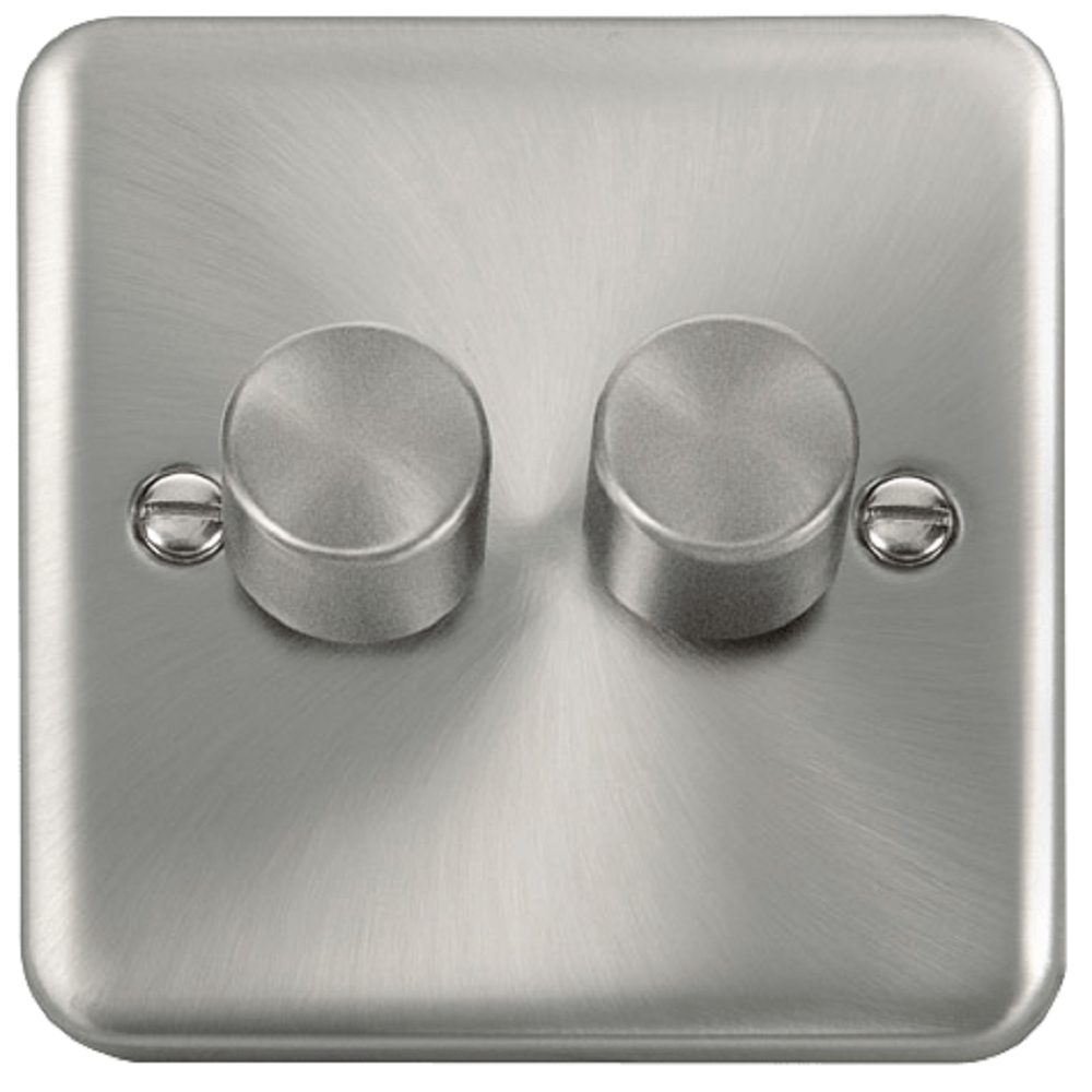 Click Deco Plus Satin Chrome 2G LED Dimmer Switch DPSC162 | RS ...