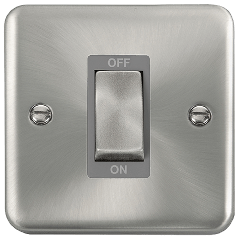 Click Deco Plus Satin Chrome 45A Cooker Switch DPSC500GY | RS ...