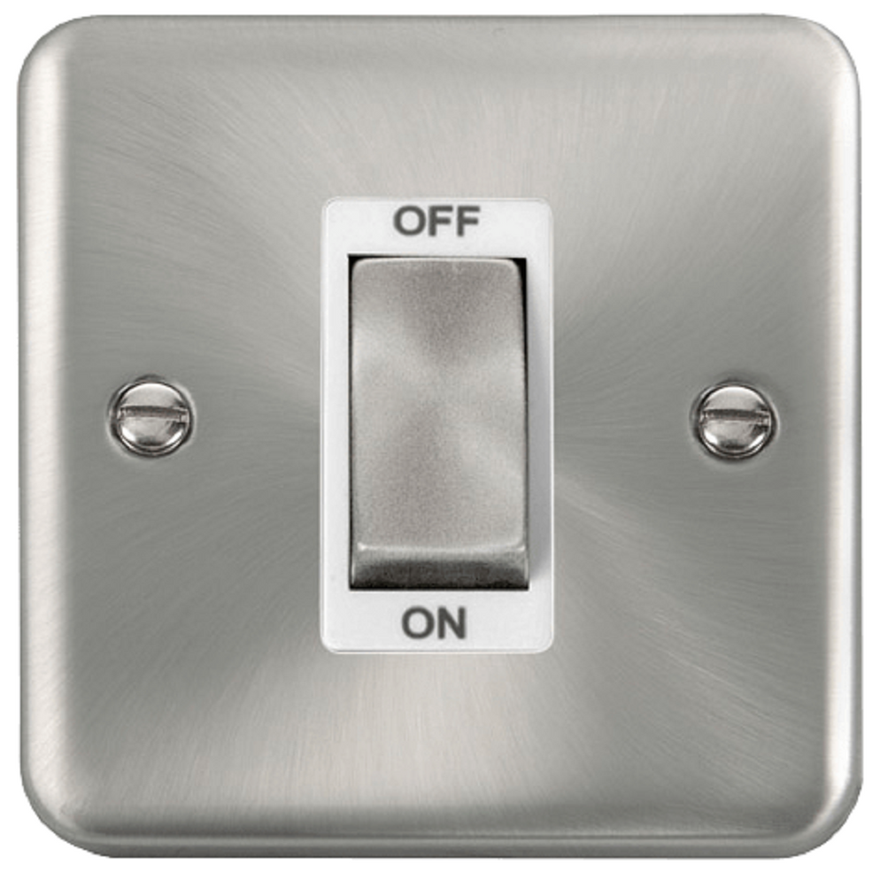 Click Deco Plus Satin Chrome 45A Cooker Switch DPSC500WH | RS ...