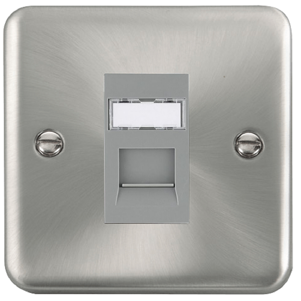 Click Deco Plus Satin Chrome Cat6 Data Socket DPSCRJ456GY | RS ...