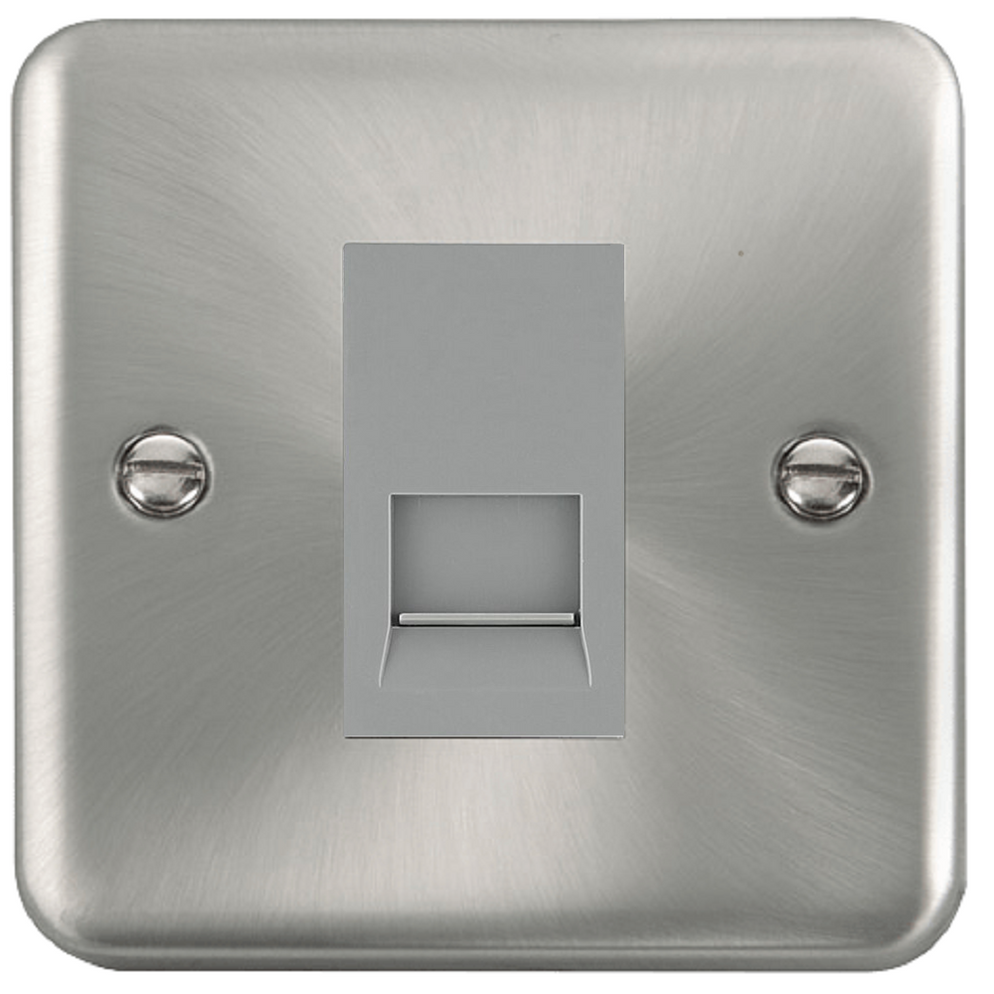 Click Deco Plus Satin Chrome RJ11 Socket DPSC115MGY | RS Electrical ...