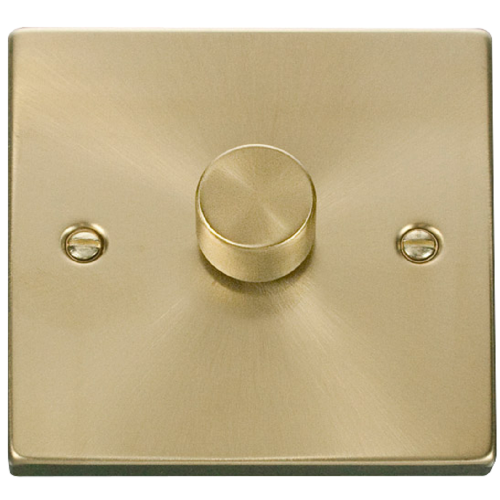 Click Deco Satin Brass 1G LED Dimmer Switch VPSB161 | RS Electrical ...