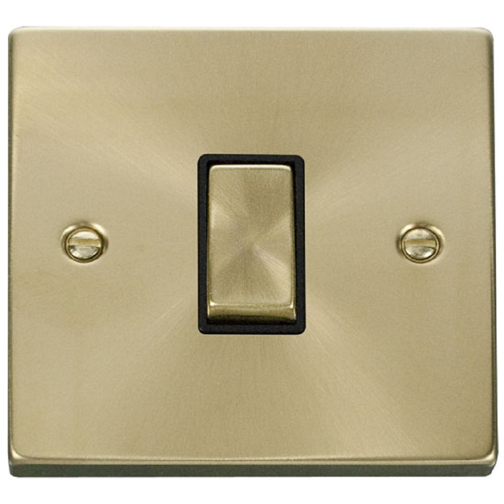 Click Deco Satin Brass 1G Light Switch VPSB411BK | RS Electrical Supplies
