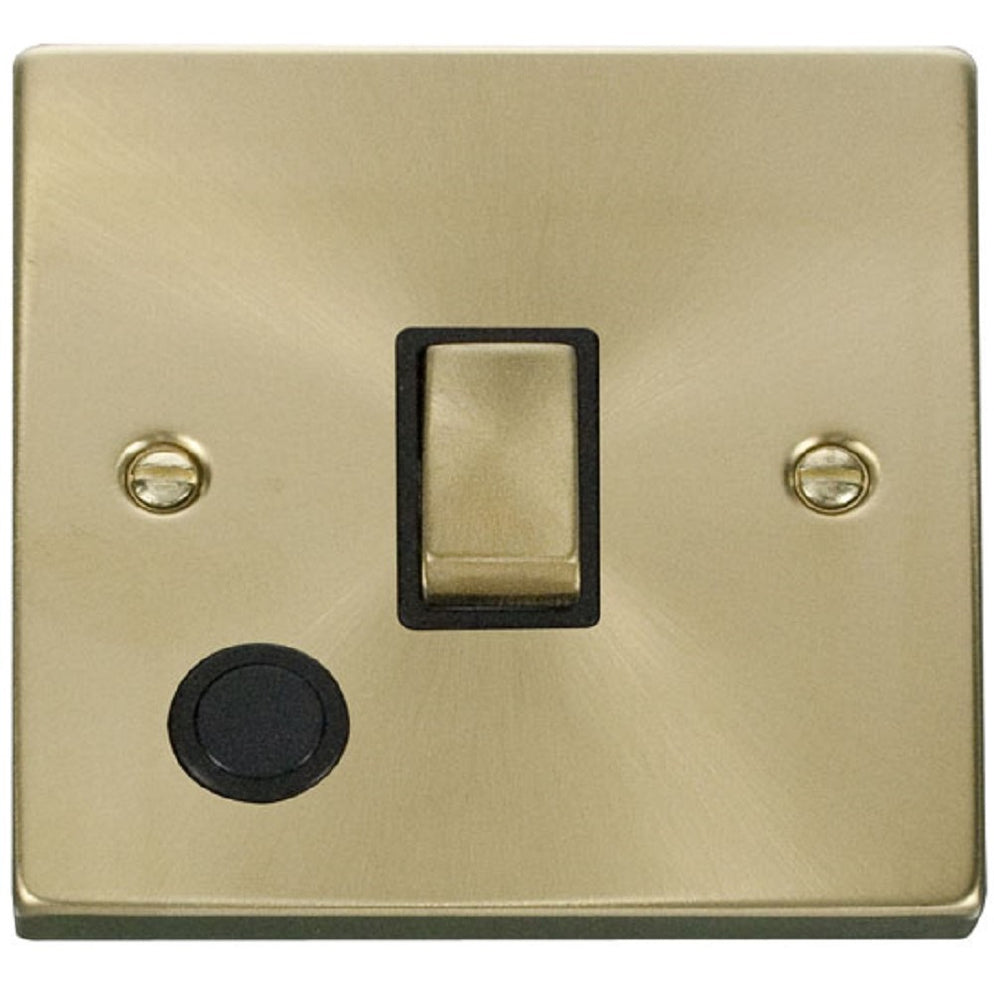 Click Deco Satin Brass 20A Double Pole Switch with Flex VPSB522BK | RS ...