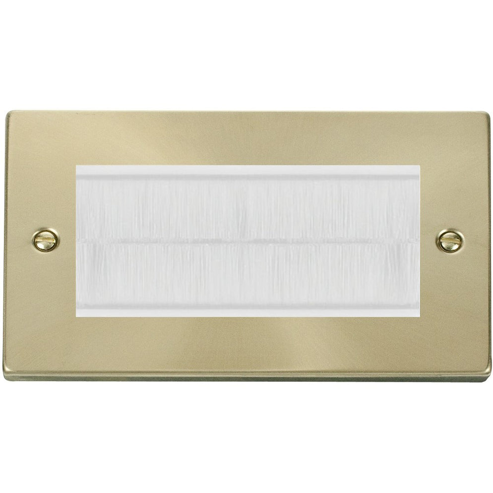 Click Deco Satin Brass 4G Cable Brush Outlet VPSB4BRUSHWH | RS ...