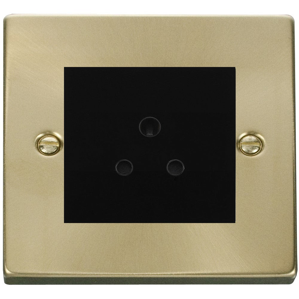 Click Deco Satin Brass 5A Unswitched Socket VPSB038MBK | RS Electrical ...