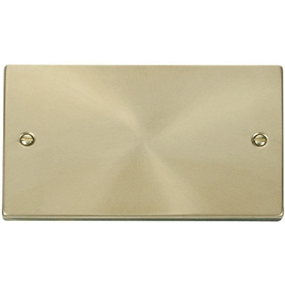 Click Deco Satin Brass Double Blank Plate VPSB061 | RS Electrical Supplies
