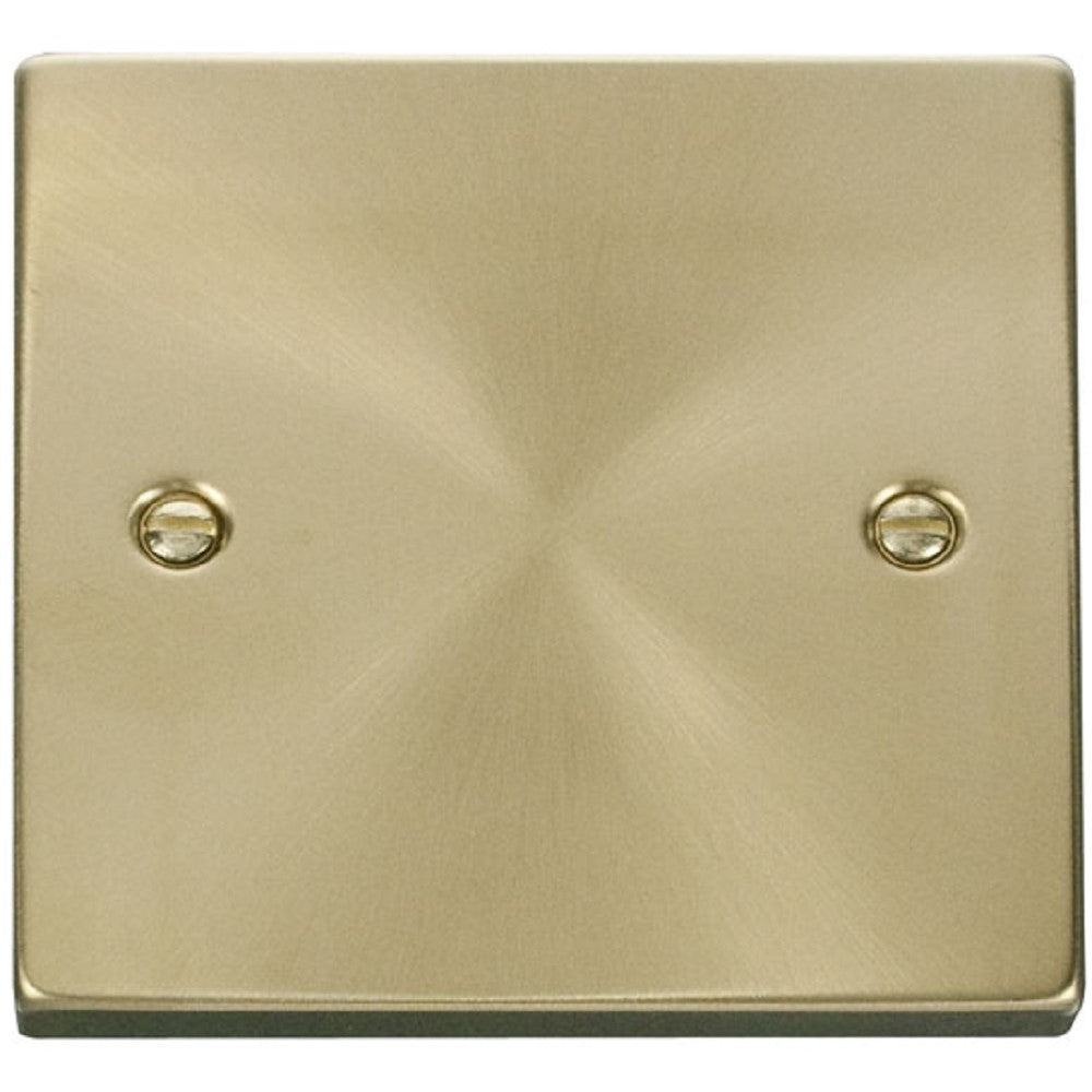 Click Deco Satin Brass Single Blank Plate VPSB060 | RS Electrical Supplies