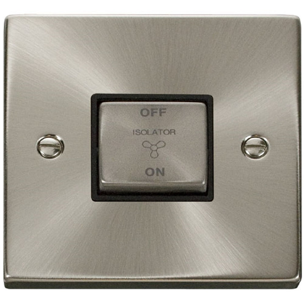 Click Deco Satin Chrome 10A Fan Isolator Switch VPSC520BK | RS ...