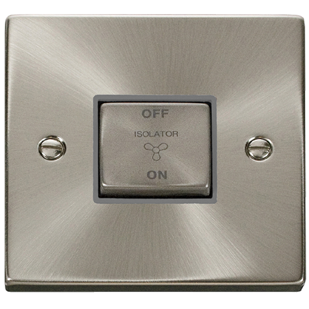 Click Deco Satin Chrome 10A Fan Isolator Switch VPSC520GY | RS ...