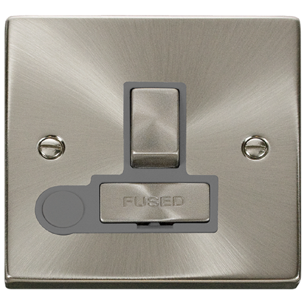 Click Deco Satin Chrome 13A Switched Spur with Flex VPSC551GY | RS ...