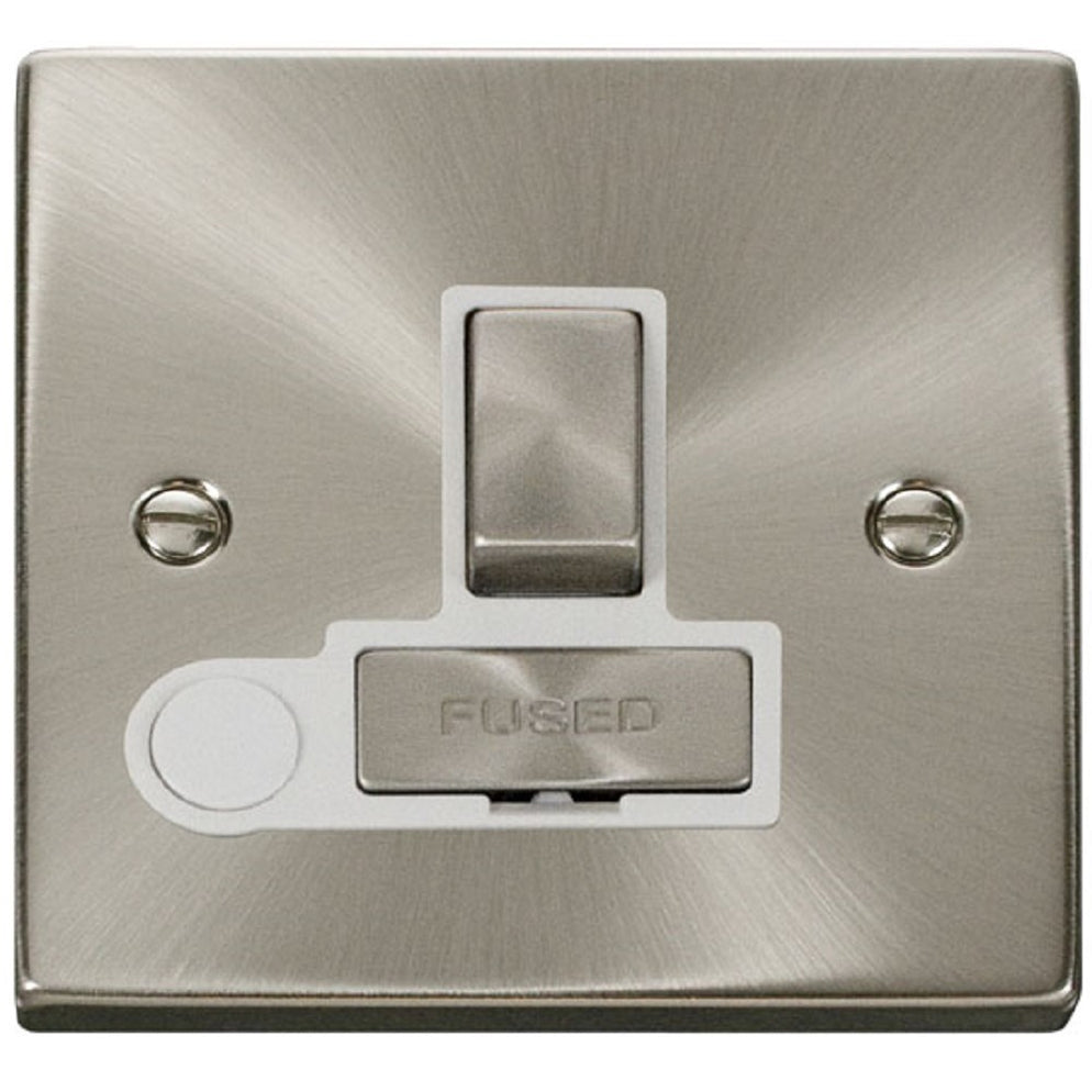 Click Deco Satin Chrome 13A Switched Spur with Flex VPSC551WH | RS ...