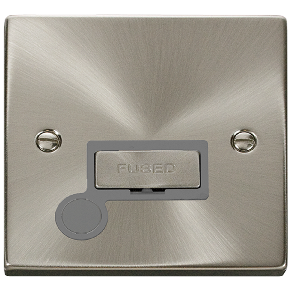 Click Deco Satin Chrome 13A Unswitched Spur with Flex VPSC550GY | RS ...