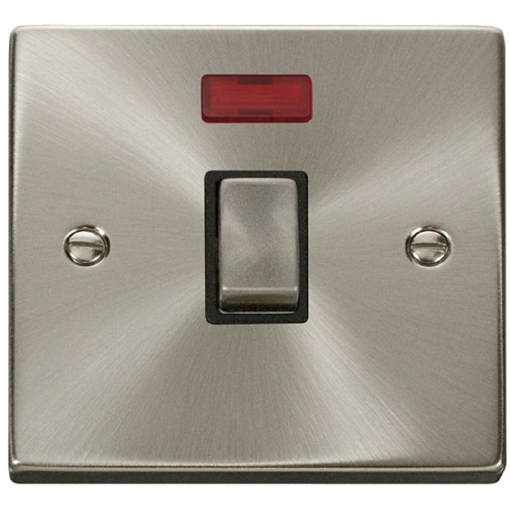 Click Deco Satin Chrome 20A Double Pole Switch Neon VPSC723BK | RS ...