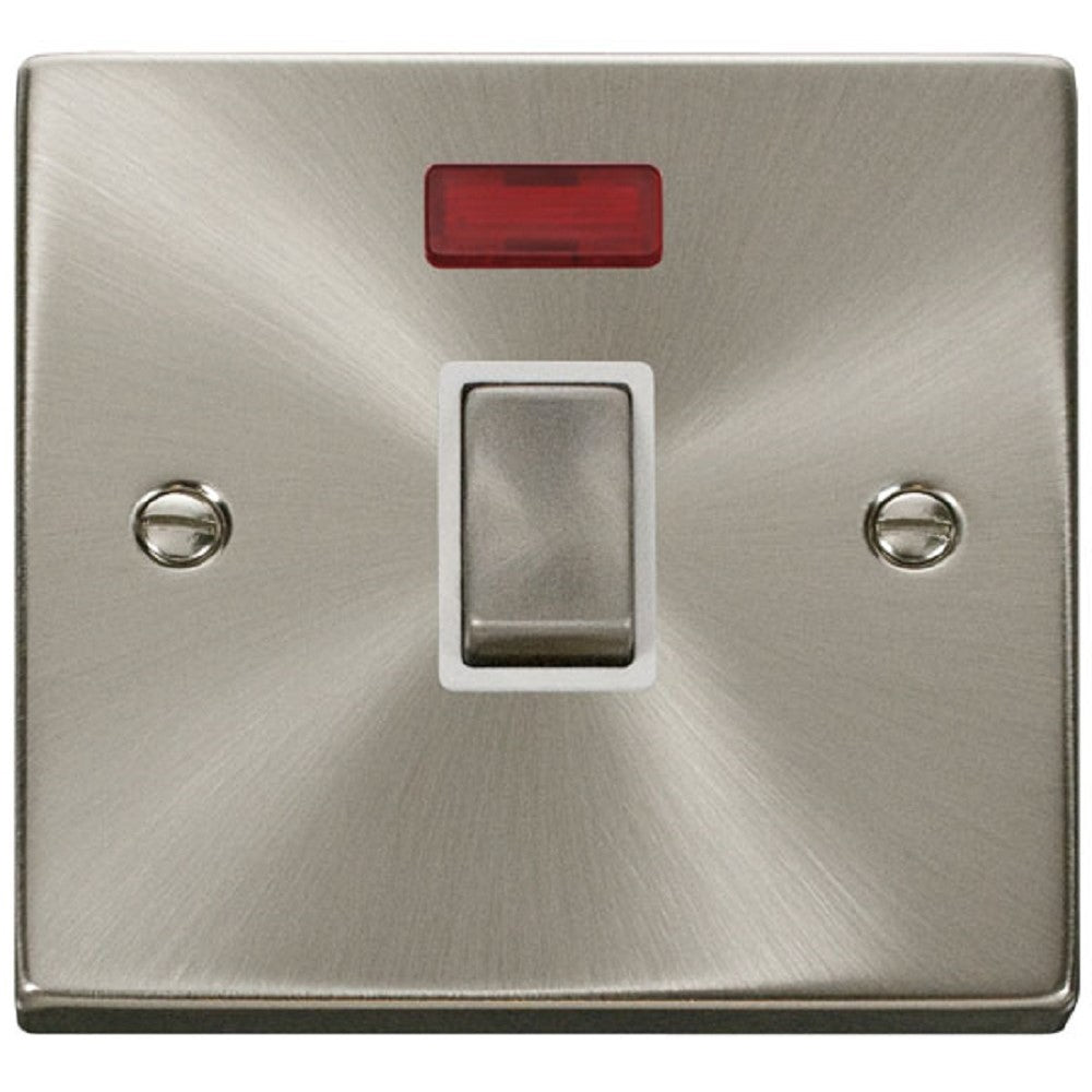 Click Deco Satin Chrome 20A Double Pole Switch Neon VPSC723WH | RS ...