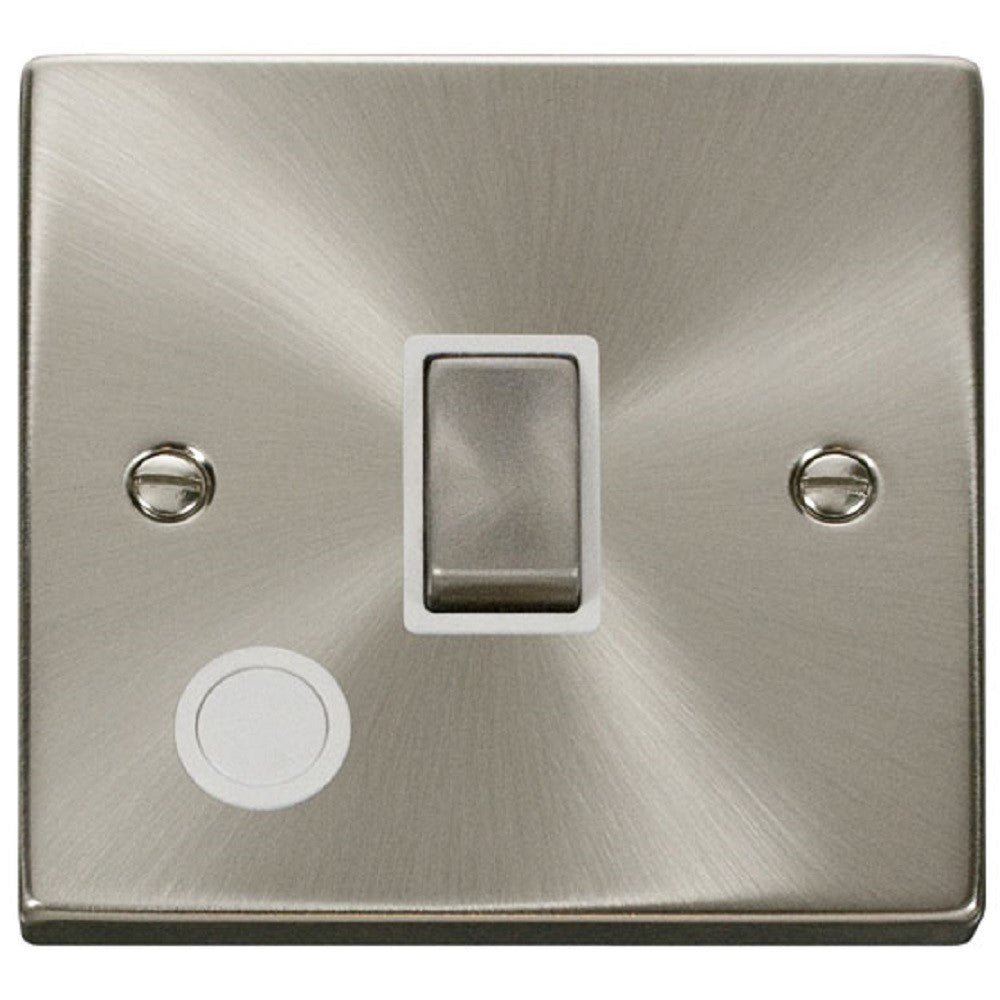 Click Deco Satin Chrome 20A Double Pole Switch with Flex VPSC522WH | RS ...