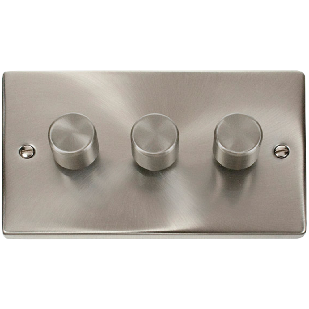 Click Deco Satin Chrome 3G LED Dimmer Switch VPSC163 | RS Electrical ...