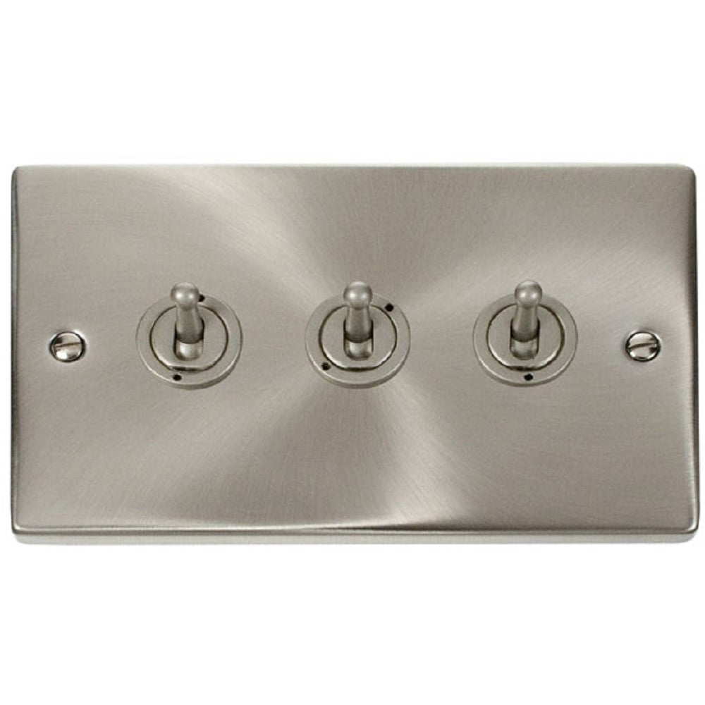 Click Deco Satin Chrome 3G Toggle Switch VPSC423 | RS Electrical Supplies