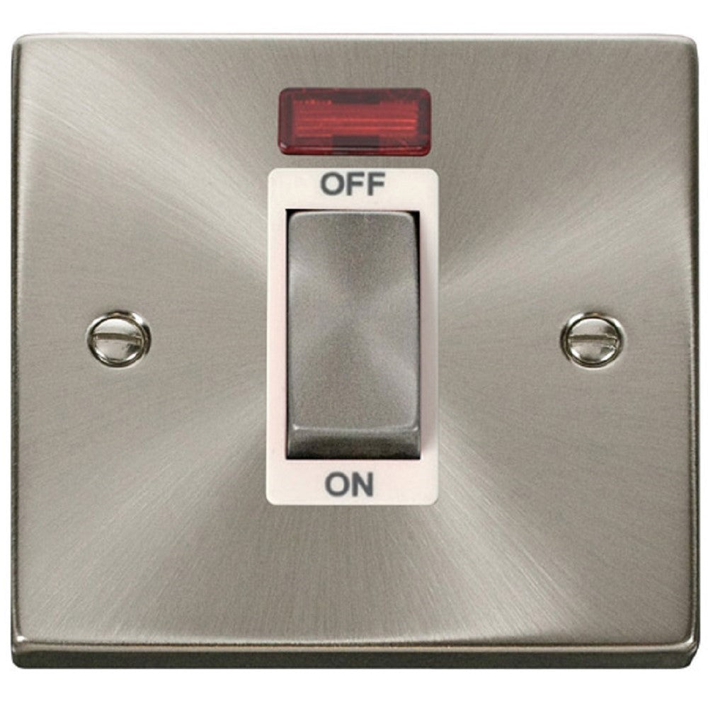 Click Deco Satin Chrome 45A Cooker Switch with Neon VPSC501WH | RS ...