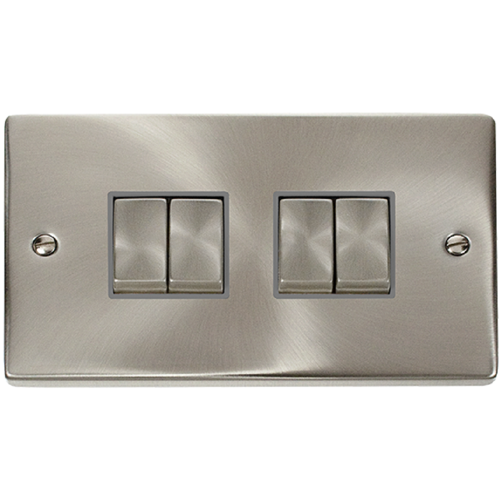 Click Deco Satin Chrome Light Switches | RS Electrical Supplies