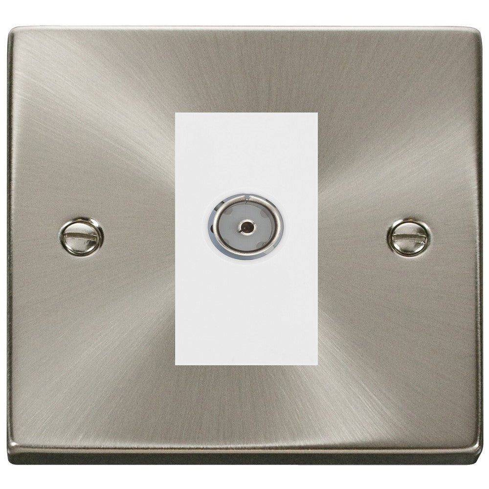 Click Deco Satin Chrome Isolated Coax Socket VPSC158MWH | RS Electrical ...