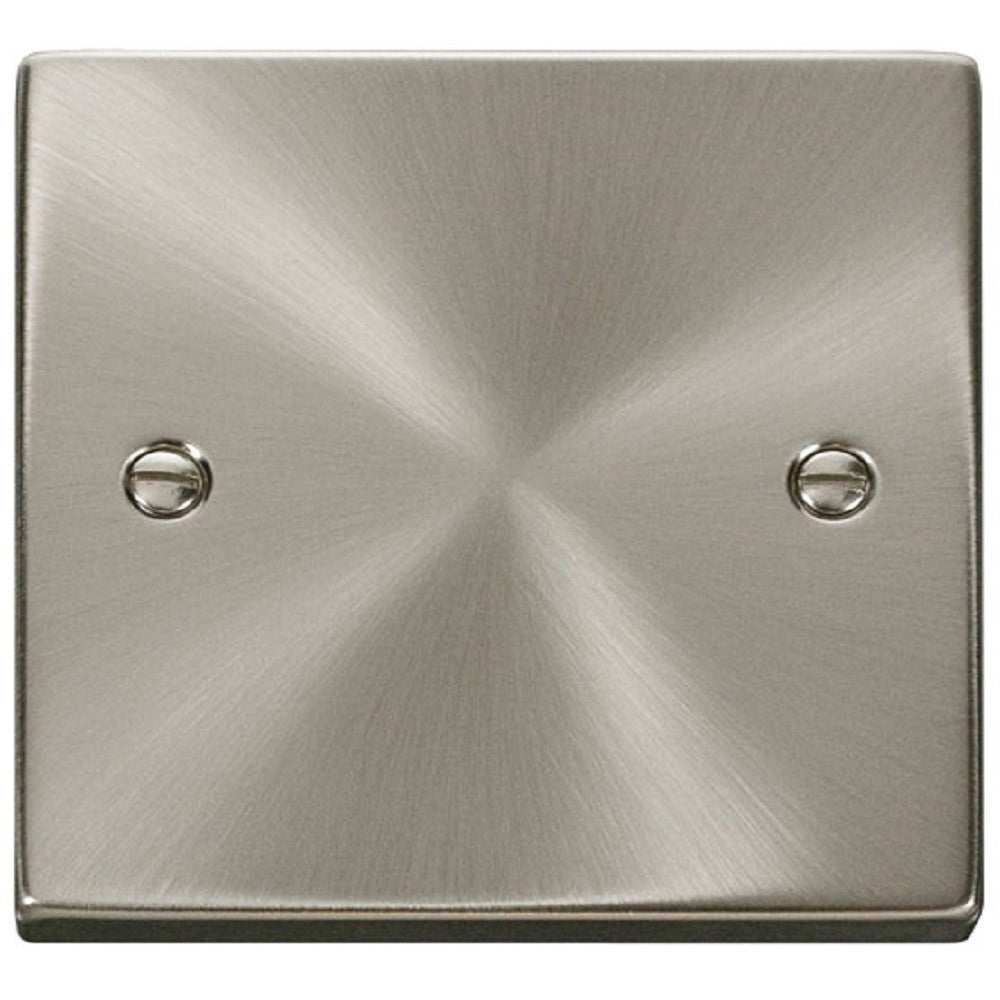 Click Deco Satin Chrome Single Blank Plate VPSC060 | RS Electrical Supplies
