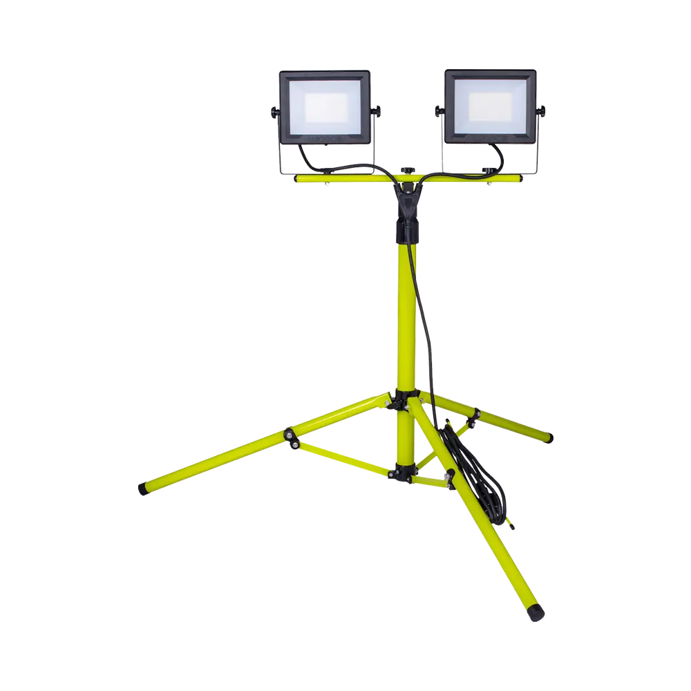 Luceco 50W Twin Tripod Work Light EFLDTT50B50 | RS Electrical Supplies