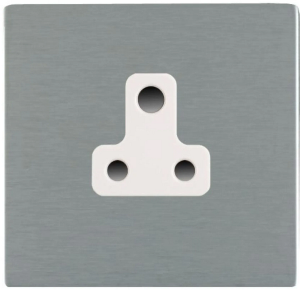 Hamilton Sheer CFX Satin Steel 1G 5A Unswitched Socket 84CUS5W — RS ...