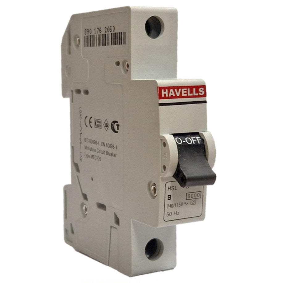 Havells Homesafe HSL106B 6 Amp Single Pole Type B 6kA 240V Miniature C ...