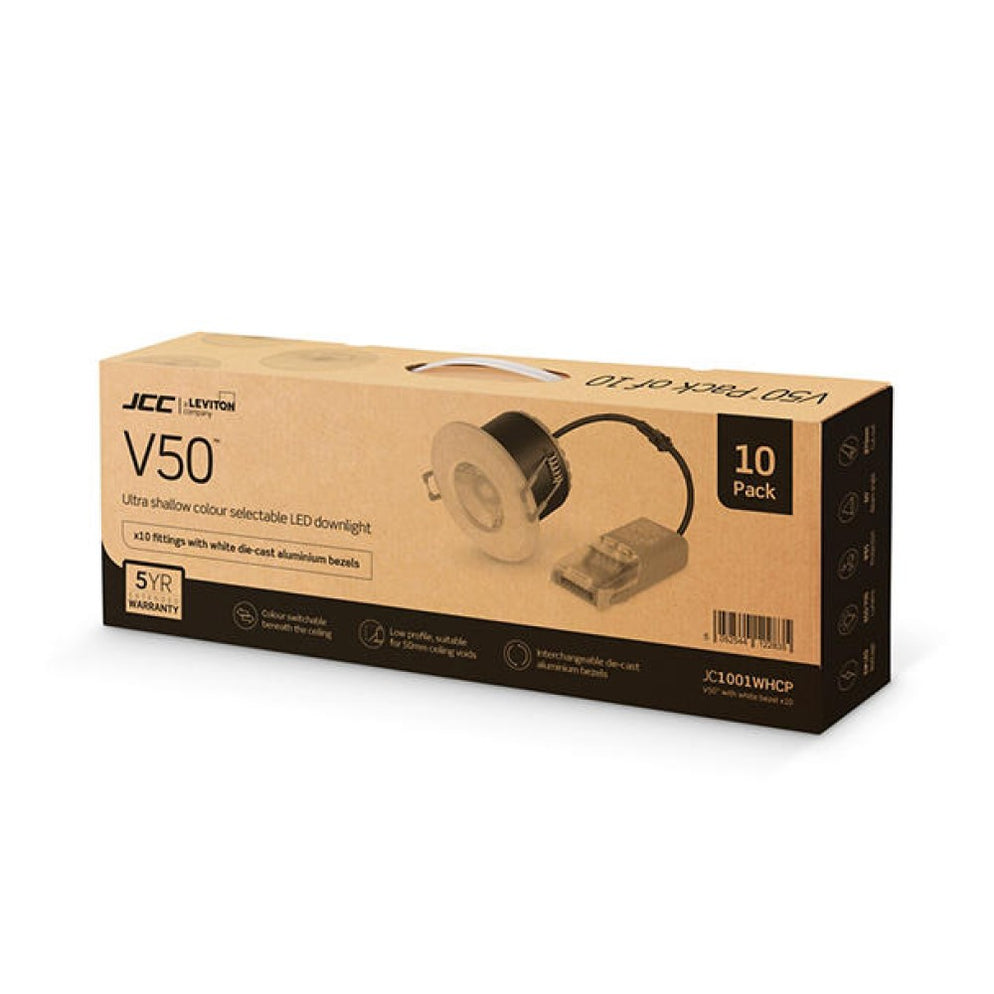 JCC V50 Multipack with White Bezels JC1001WHCP | RS Electrical Supplies