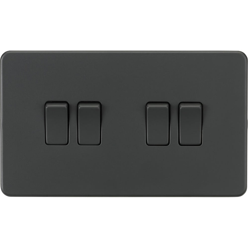 Knightsbridge Screwless Anthracite Switches & Sockets | RS Electrical ...
