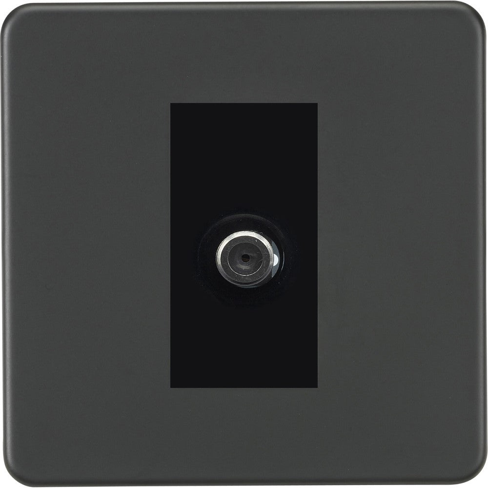 Knightsbridge Screwless Anthracite Satellite Socket SF0150MAT | RS ...