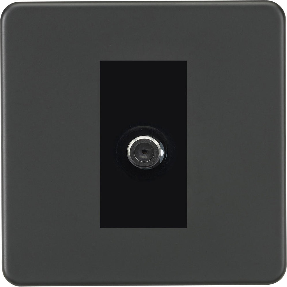 Knightsbridge Screwless Anthracite Satellite Socket SF0150MAT | RS ...
