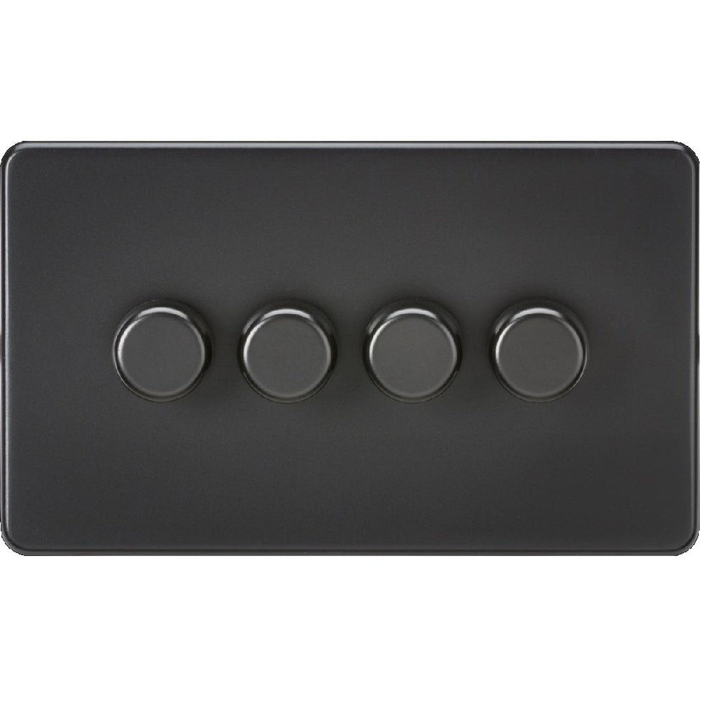 Knightsbridge Screwless Matt Black 4G Dimmer Switch SF2194MBB | RS ...