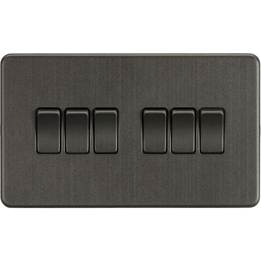 Knightsbridge Screwless Smoked Bronze Light Switches | RS Electrical ...